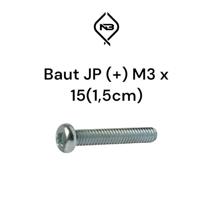 Jual Baut JP (+) M3 x 15(1,5cm) Dijual Per 100Pcs | Shopee Indonesia