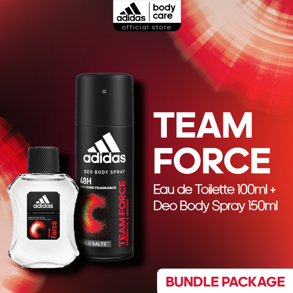 Jual PAKET Adidas TEAM FORCE Eau de Toilette 100ml + Deo Body Spray 150ml | Shopee Indonesia