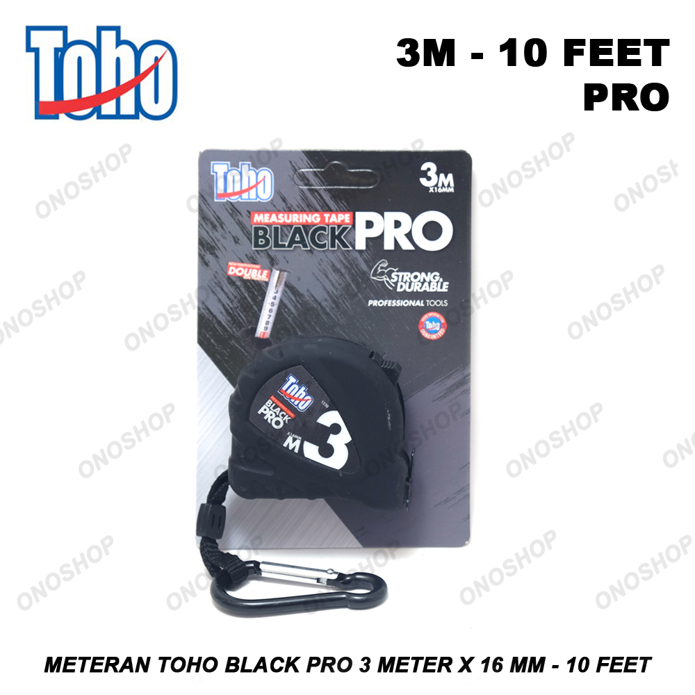 Jual Meteran TOHO Black PRO 3 Meter x 16 mm - 10 Feet | Shopee Indonesia