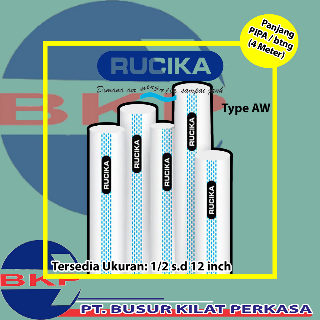 Jual Pipa Pvc Rucika uk. 1 inch Type AW | Shopee Indonesia