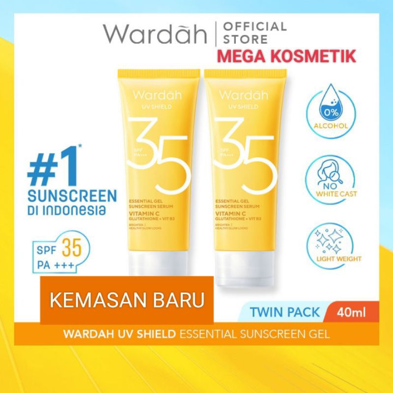 Jual Wardah Uv Shield Essensial Gel Spf 35 pa+++ | Shopee Indonesia