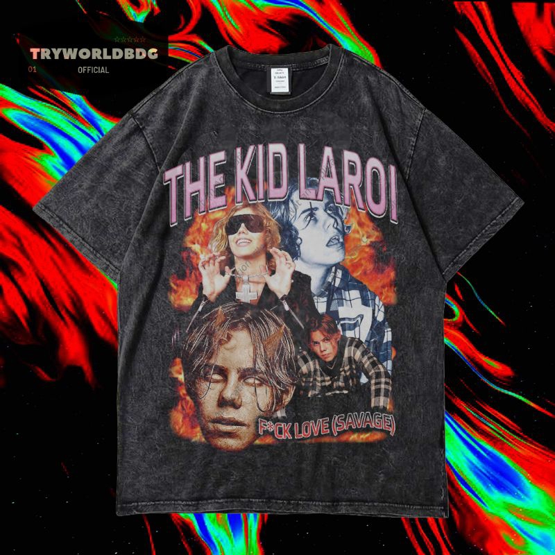 Jual TRYWORLDBDG OFFICIAL "THE KID LAROI" KAOS OVERSIZED | KAOS WASHED ...