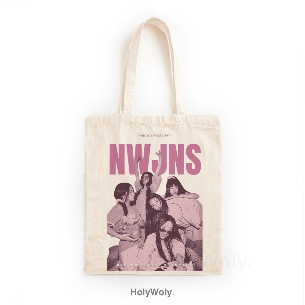 Jual HW Tote Bag Kanvas Motif NEW JEANS NWJNS / ToteBag Canvas KPOP ...
