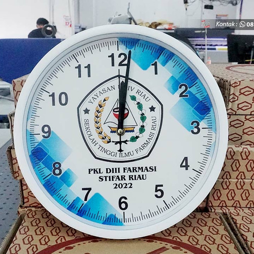 Jual Jam dinding custom nama souvenir logo instansi gift wedding ultah ...