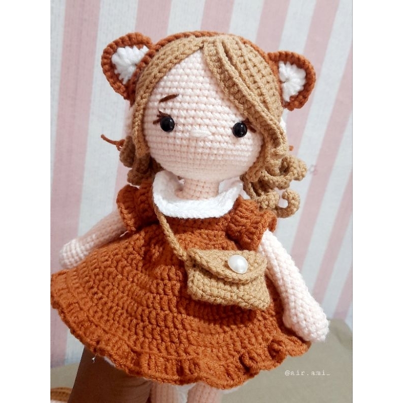 Jual Mia doll / Fox girl amigurumi (boneka rajut Mia) | Shopee Indonesia