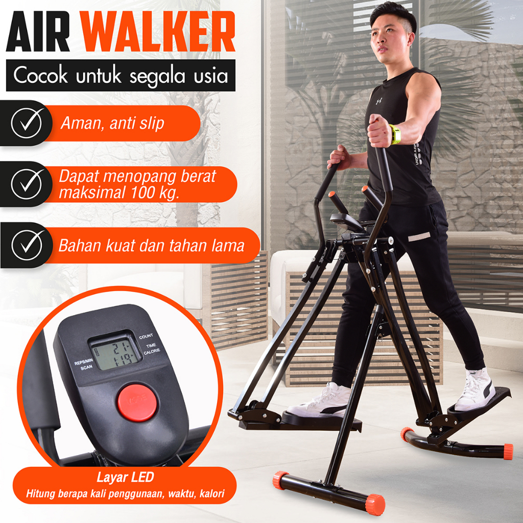 Jual HTD SPORT Air Walker Climber Elliptical Trainer Freestyle Glider Alat Olahraga Fitnes Gym ...