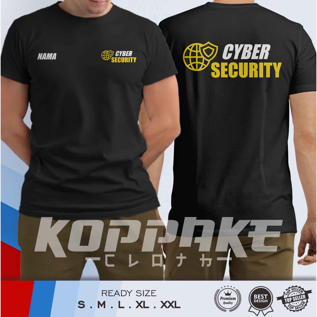 Jual Kaos Cyber Security Gratis Nama Kamu Baju Distro | Shopee Indonesia