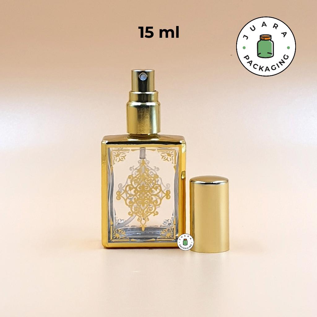 Jual Botol Parfum Batik 15ml Botol Spray Kosong Gold Kaca Parfum Arab ...
