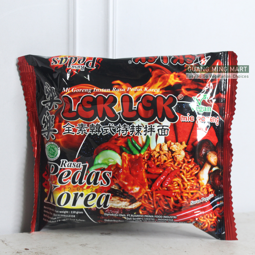 Jual Mie Lek Lek Goreng Pedas Korea / Mi Instan Vegan Premium 110gr | Shopee Indonesia