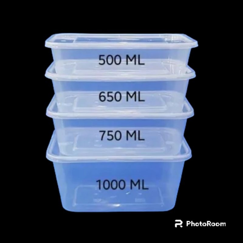 Jual Thinwall Kotak Makanan 1 pack isi 25 . Thinwal 500ml Rectangle ...