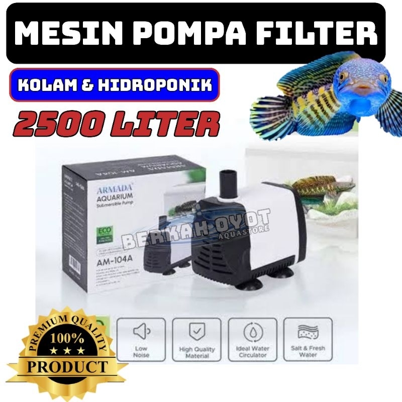 Jual MESIN POMPA FILTER 104 (2500L) AQUARIUM & KOLAM | Shopee Indonesia