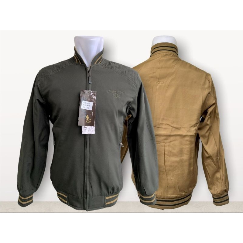 Jual Jaket katun tebal bolak balik dalam polos | Shopee Indonesia