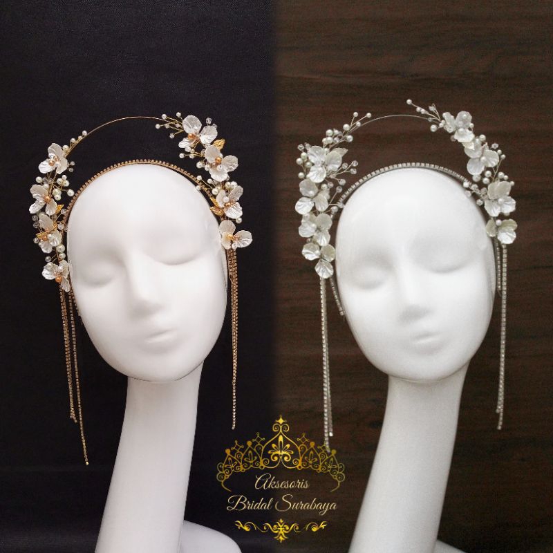 Jual Headpiece Moonlight Sakura Juntai Bunga Hijab Handmade Tiara ...