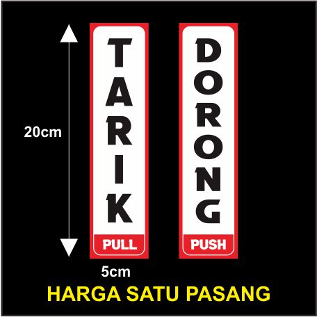 Jual stiker tarik dorong pintu | Shopee Indonesia
