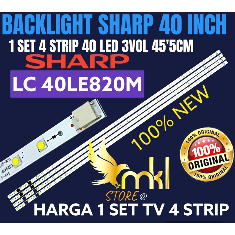 Jual BACKLIGHT TV LED SHARP LC 40LE820M BACKLIGHT TV 40 INCH | Shopee ...