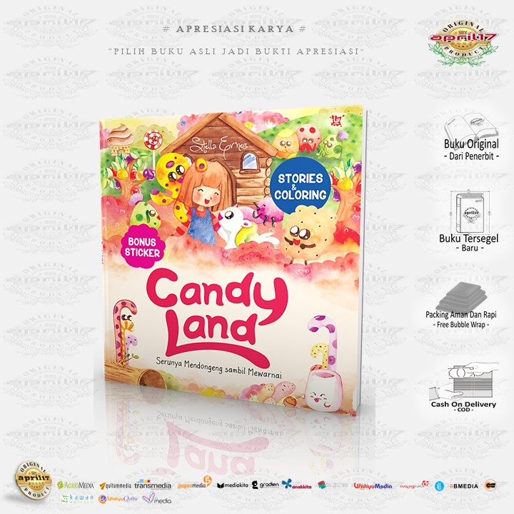 Jual BUKU CANDY LAND : SERUNYA MENDONGENG SAMBILMEWARNAI - Penulis ...