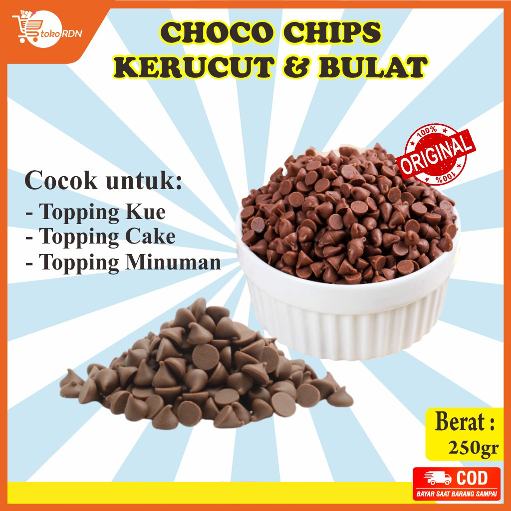 Jual Choco Chip Chips Kerucut dan Setengan Lingkaran Toping Kue ...