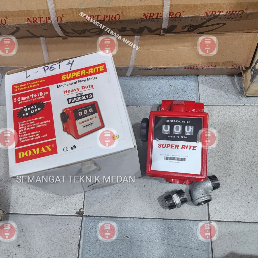 Jual ALAT UKUR MINYAK FLOWMETER FLOW METER 3 DIGIT 1" 1 " INCH SUPER ...