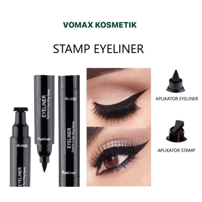 Jual VOMAX 2 in 1 EYELINER STAMP Wing Eyeliner Liquid Waterproof Stamp ...