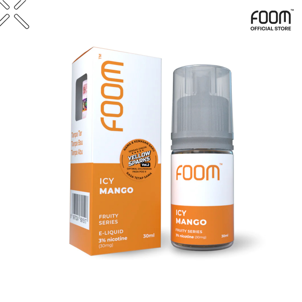 Jual Liquid Foom Fruity Series V1 / V2 Salt Nic 30MG 30ML - Foom Fresh ...