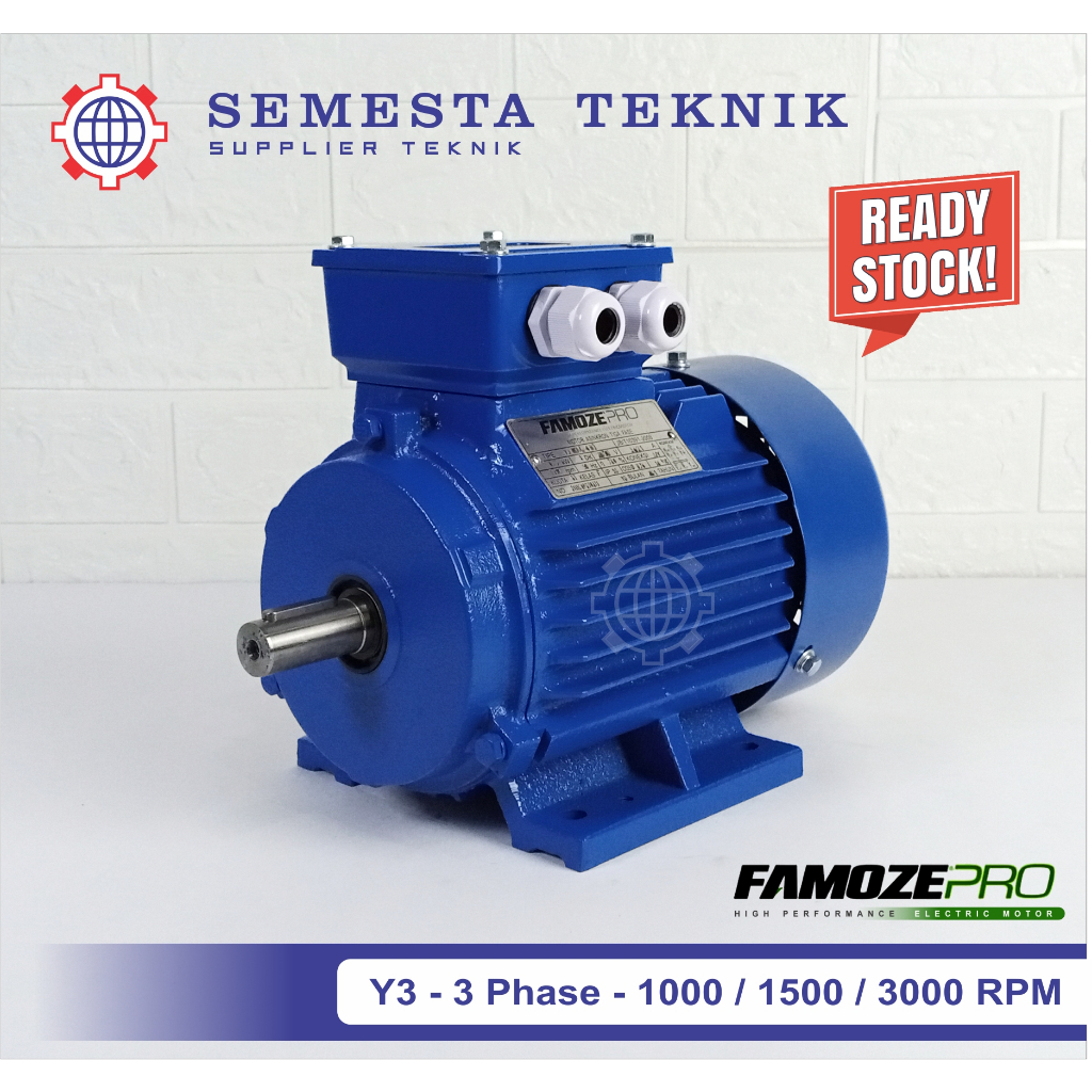 Jual Famoze Pro Y3 Dinamo 3 Phase 20 HP 1500 RPM 4 POLE Electric Motor 20 PK 15 KW B3 Foot ...