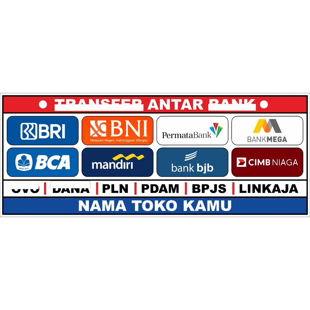 Jual STIKER VINYL NEON BOX TRANSF*R ANTAR B4NK (CUSTOM NAMA AGEN ...
