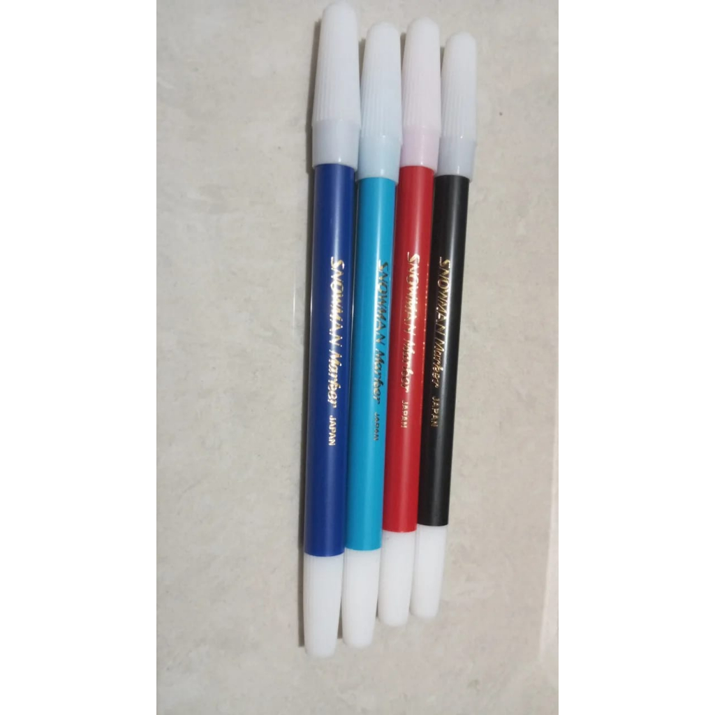 Jual Spidol warna snowman HITAM, BIRU, BIRU LANGIT, MERAH (1 pcs ...