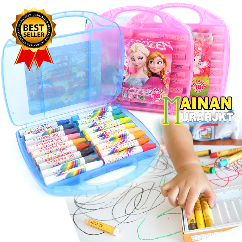 Jual ATK ALAT GAMBAR TAS CRAYON NO.T818 CRAYON GAMBAR ISI 18 CRAYON ...