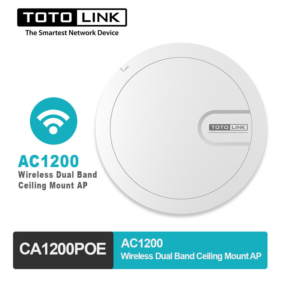 Jual TOTOLINK CA1200-POE - AC1200 Wireless Dual Band Ceiling Mount AP ...