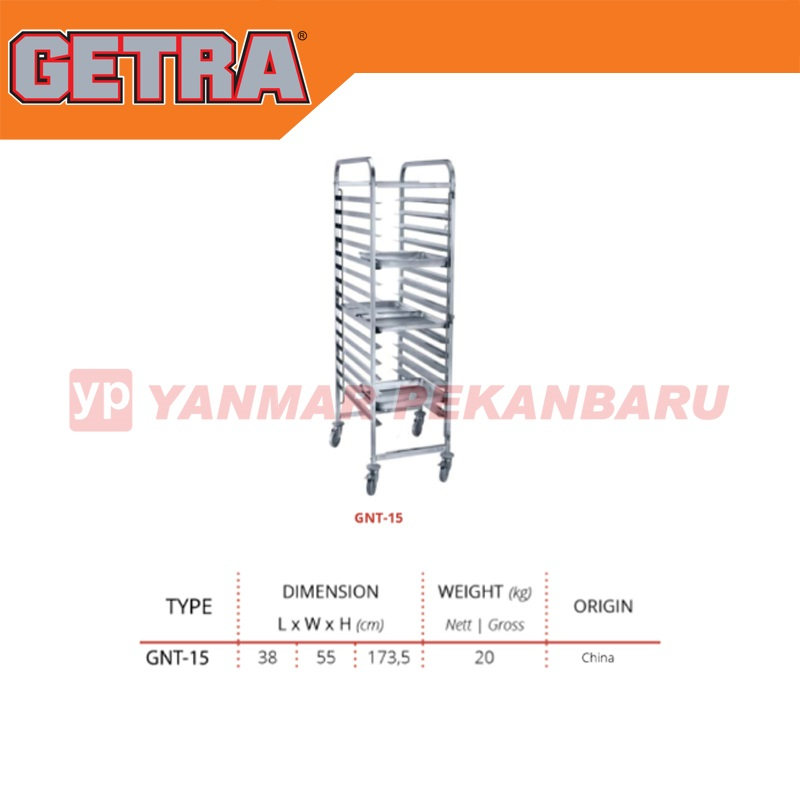 Jual Trolley Roti / Bakery Trolley GETRA GNT-15 S/S | Shopee Indonesia