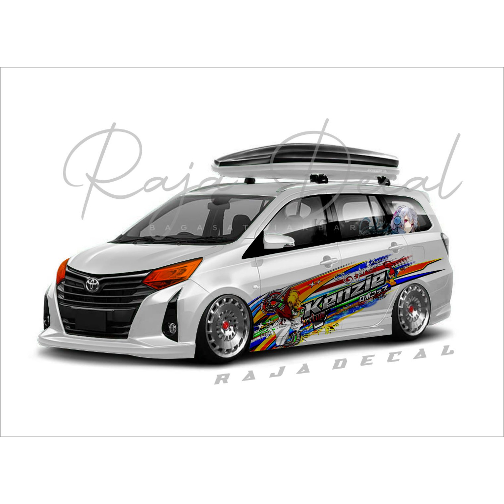 Jual Sticker Striping Variasi Mobil Sigra/Calya Disain Motif Racing ...