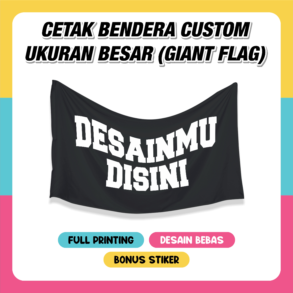 Jual Cetak Bendera Custom Ukuran Besar (Giant Flag) Full Printing ...