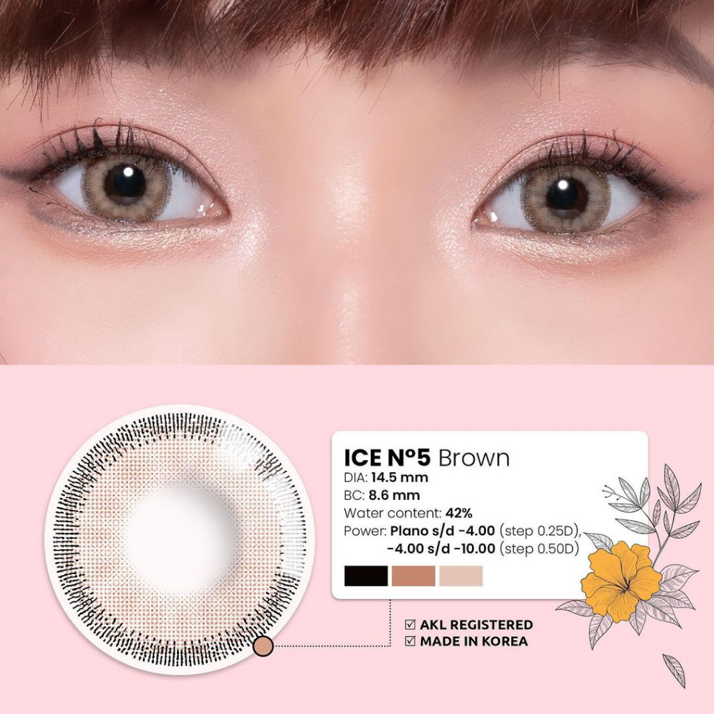 Jual Ice N5 by exoticon - softlens minus warna coklat (brown) ukuran(-0 ...
