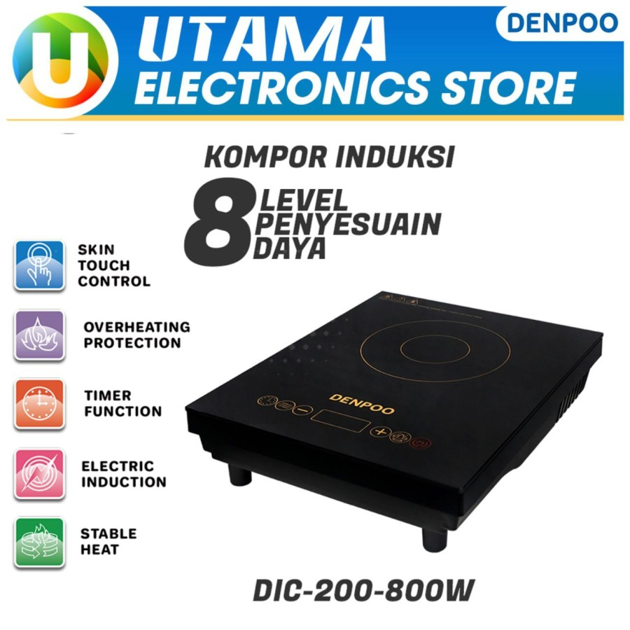 Jual kompor listrik induksi Denpoo DIC200-800 LOW WATT | Shopee Indonesia
