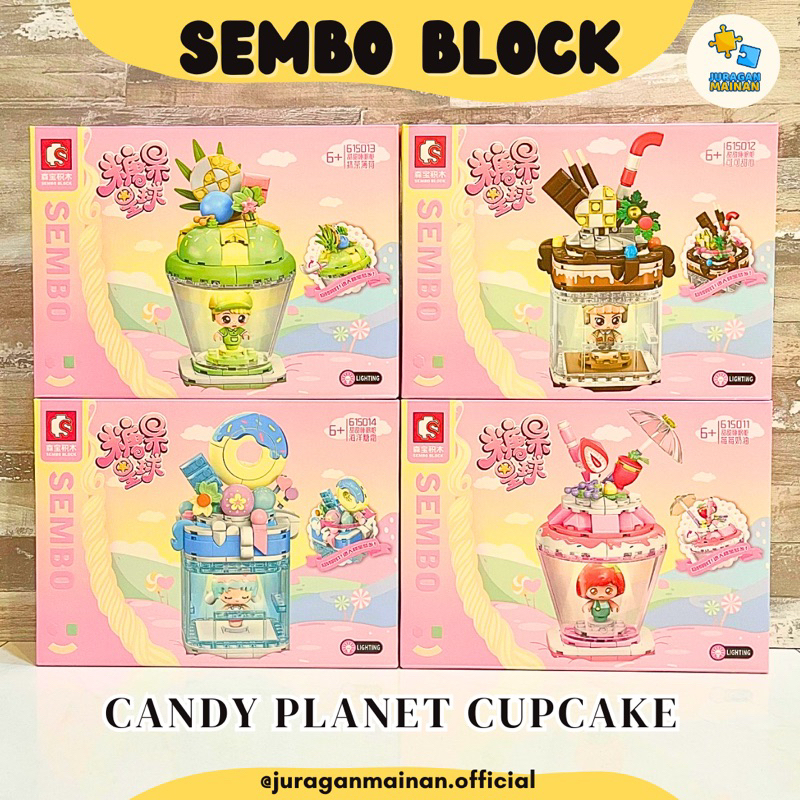 Jual SEMBO BLOCKS Candy Planet Cupcake Series - Mainan Anak edukasi diy ...