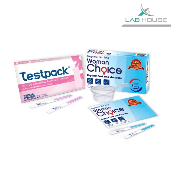 Jual Testpack strip + Woman Choice strip with Urine Glass | Shopee ...