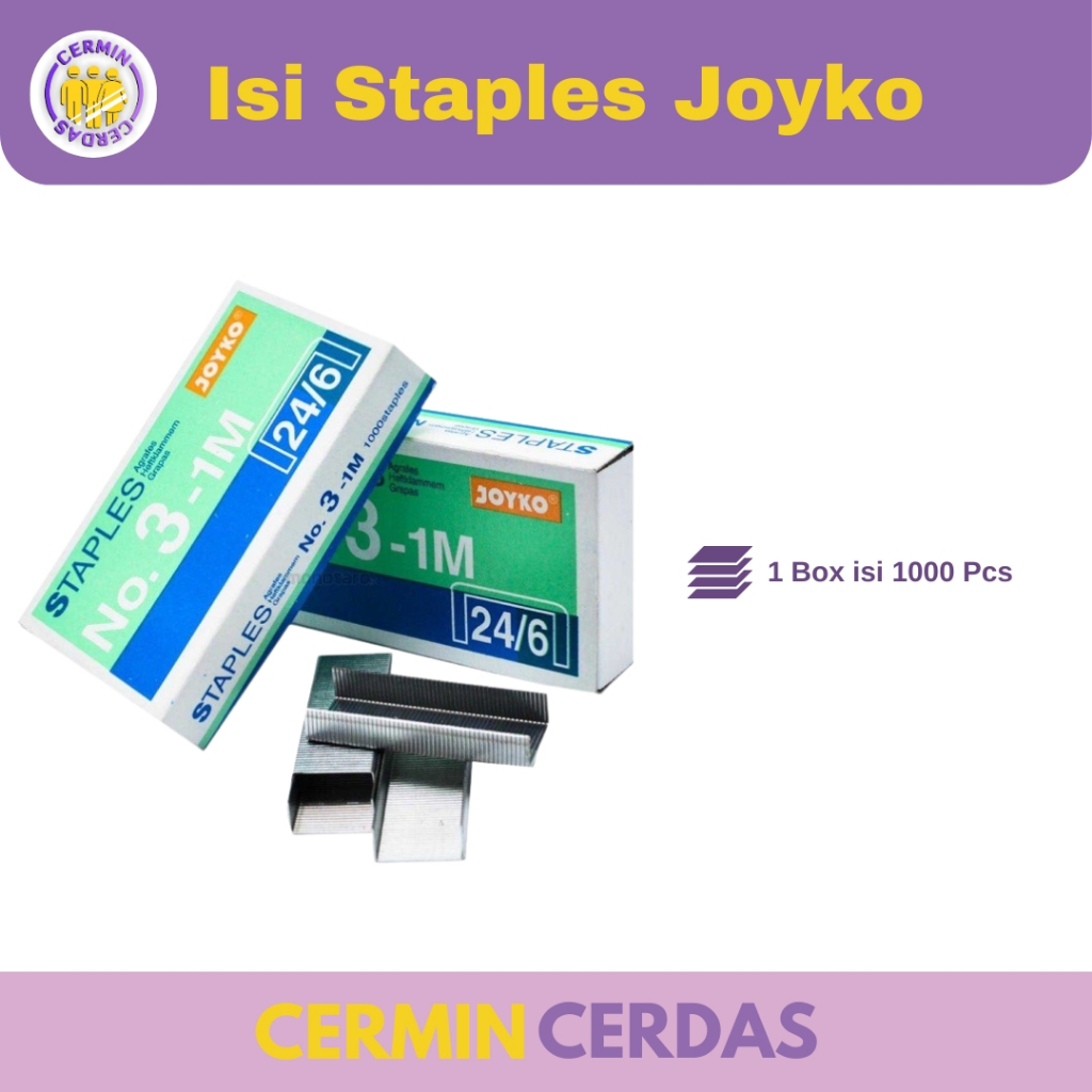 Jual Isi Staples Joyko Stapler Refill 1 Box isi 1000 Pcs | Shopee Indonesia