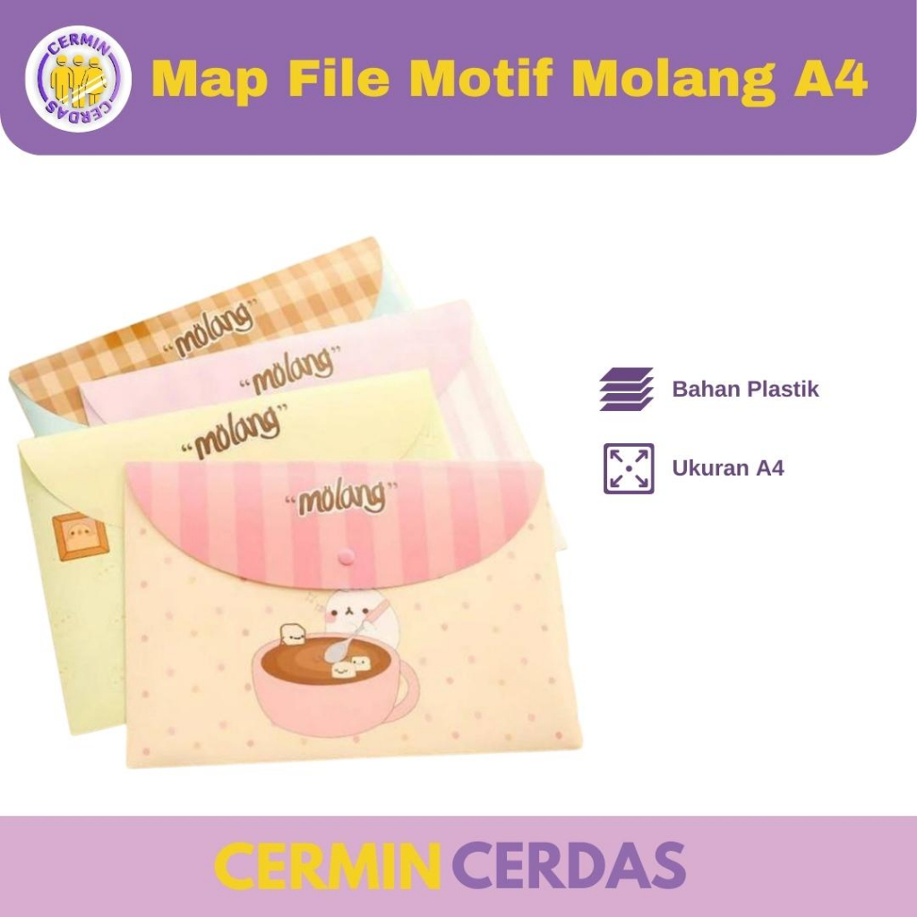 Jual Map File Bahan Plastik A4 Tempat Penyimpanan Dokumen Penutup Klip ...