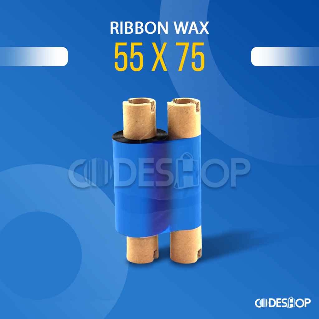 Jual Tinta Printer Cetak Label ( Wax ) Ukuran 55 mm X 75 M Face Out ...