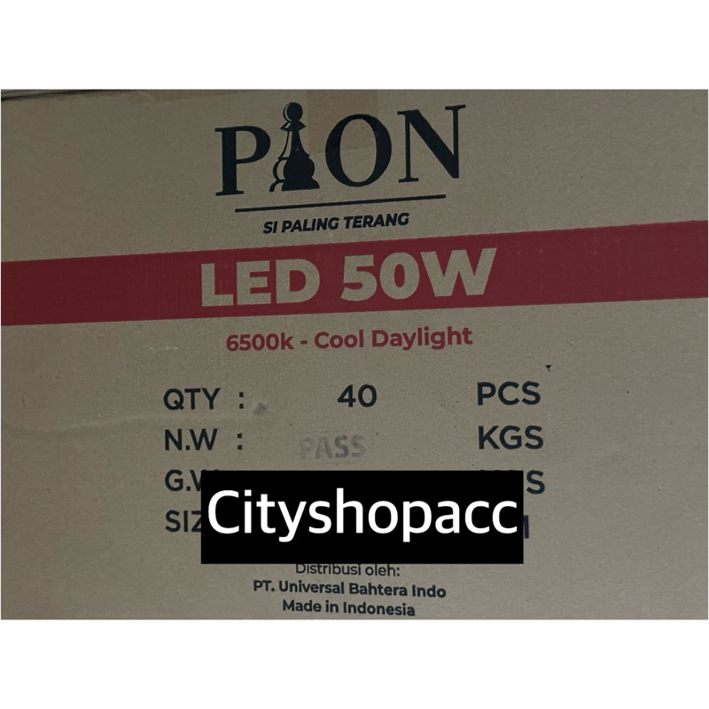 Jual Lampu Led Pion 50W / 50 Watt ( 1 DUS / 1 KARTON isi 40 pcs ) Lampu ...