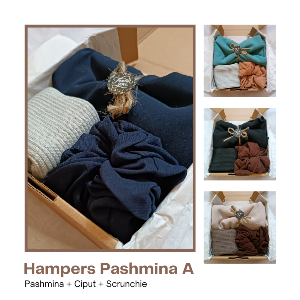 Jual Hampers Hijab Pashmina / Paket Pashmina A / Gift Box / Hampers Kerudung / Kado Wisuda ...