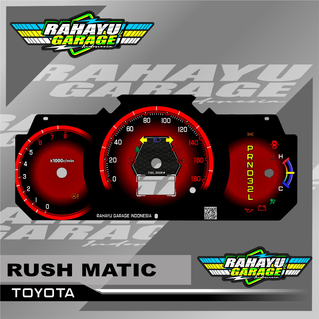 Jual papan speedometer custom RUSH matic panel spido meter custom RUSH ...