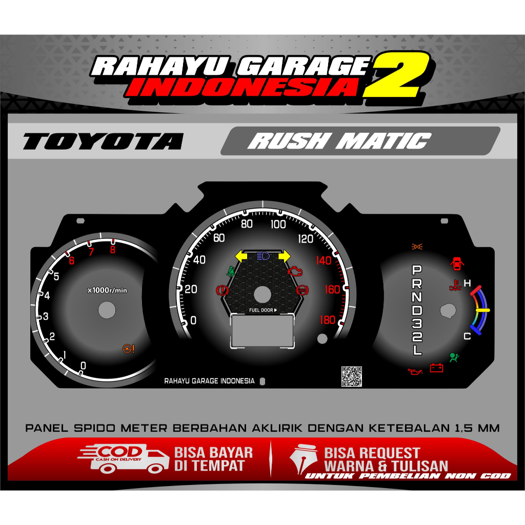 Jual papan speedometer custom toyota rush panel spido meter custom ...