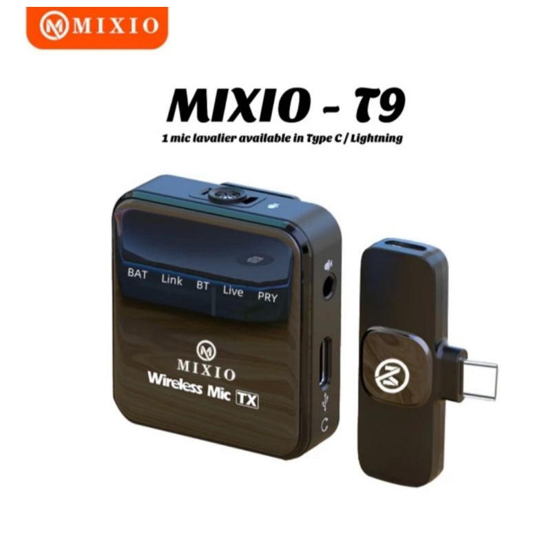 Jual MIXIO-T9 Wireless Microphone Professional Mikrofon Lavalier HP | Shopee Indonesia
