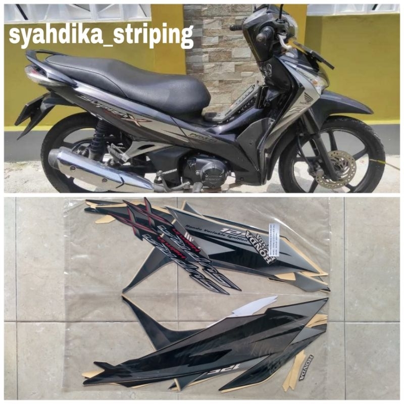 Jual STIKER STRIPING LIS BODY HONDA SUPRA X 125 HELM IN PGM FI 2012 ...