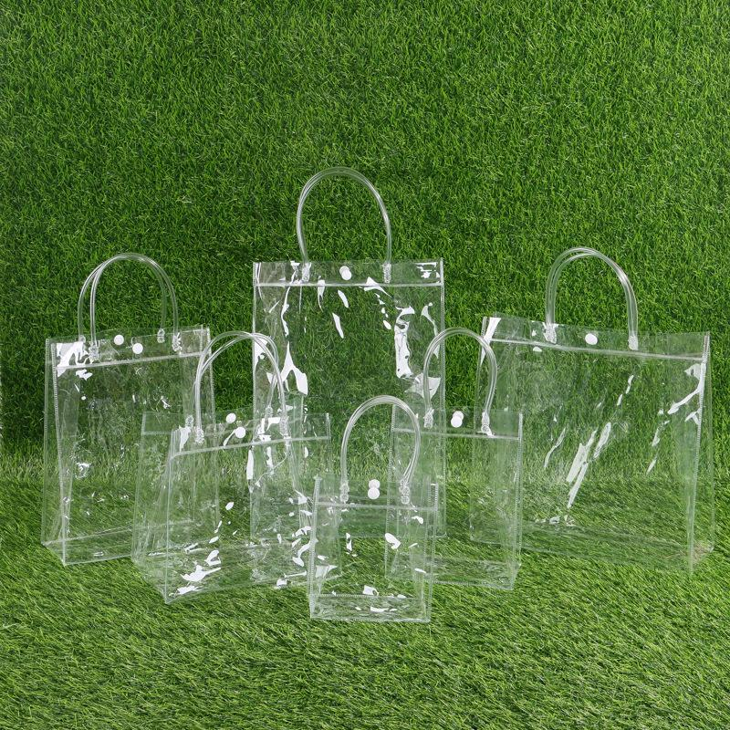 Jual TAS PVC TRANSPARAN TAS TENTENG TOTE BAG BENING HAMPERS GODDIE BAG ...