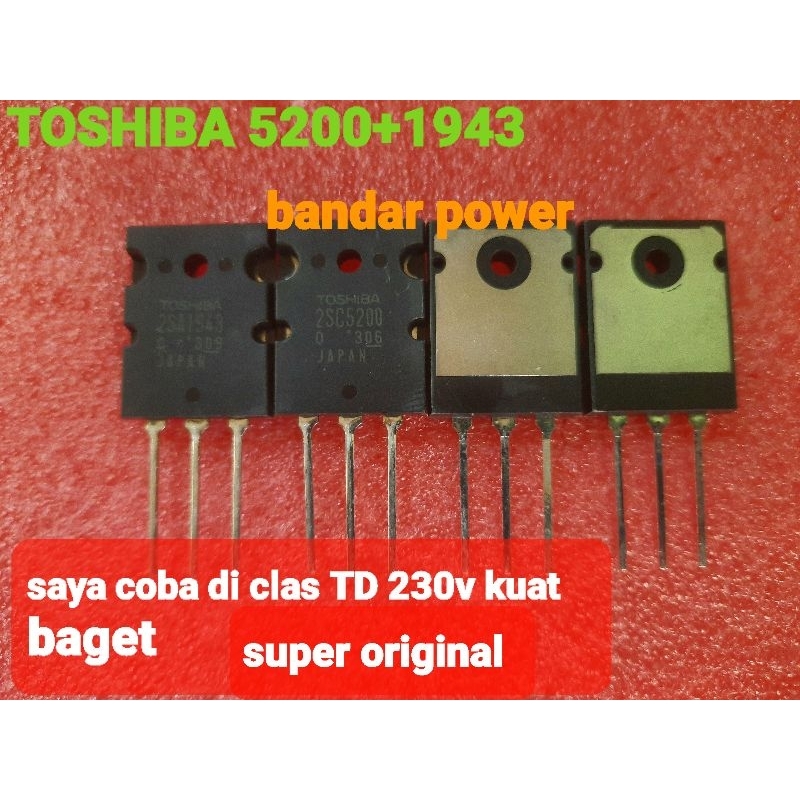 Jual transistor 5200+1943 toshiba original | Shopee Indonesia