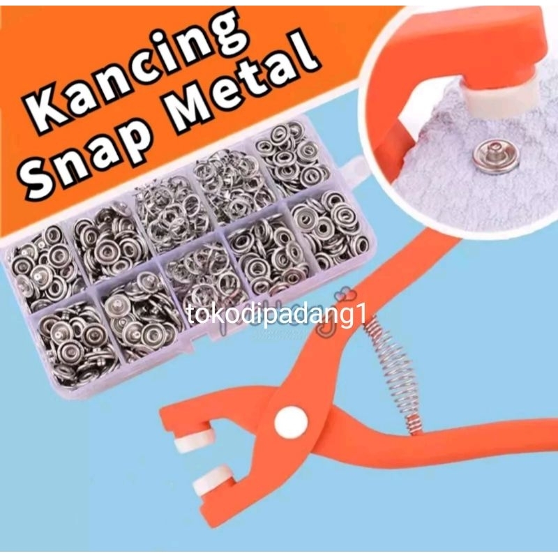 Jual DIY Set Kancing Snap Metal 9.5mm Dengan Tang Pengencang Untuk ...