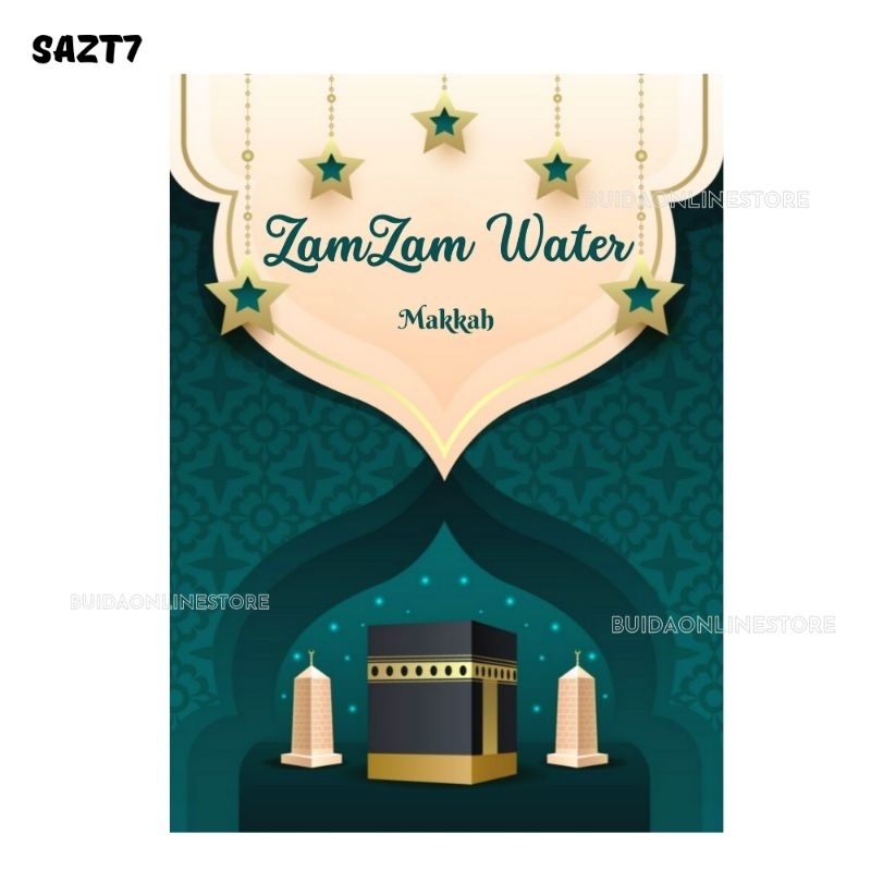 Jual Stiker Zam Zam Water Sticker Air ZamZam Label Kemasan Botol Oleh ...