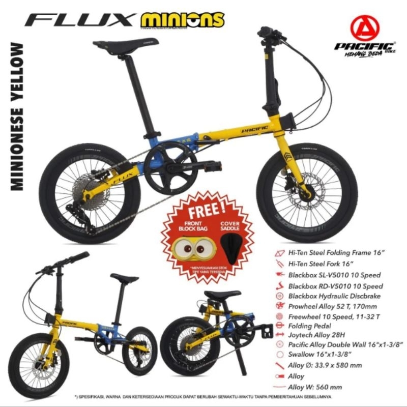 Jual sepeda pasific flux minions yellow | Shopee Indonesia